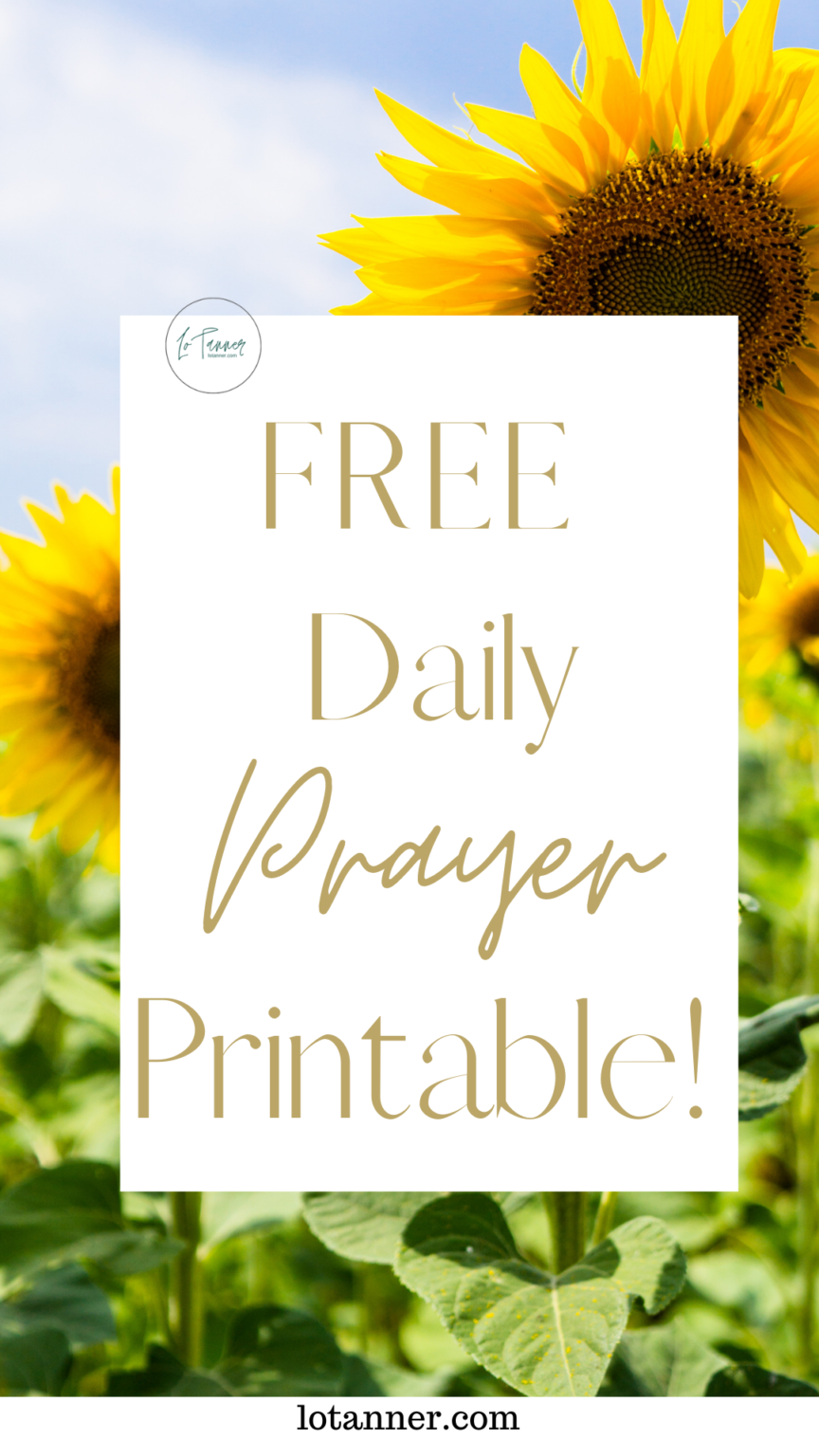 Free Daily Prayer Printable _ Image 3 - Let's Talk Bible Study